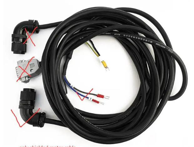 4pcs 4m Shielded Motor Cable with 90 Degree Connector for 90ST-M02430 220V