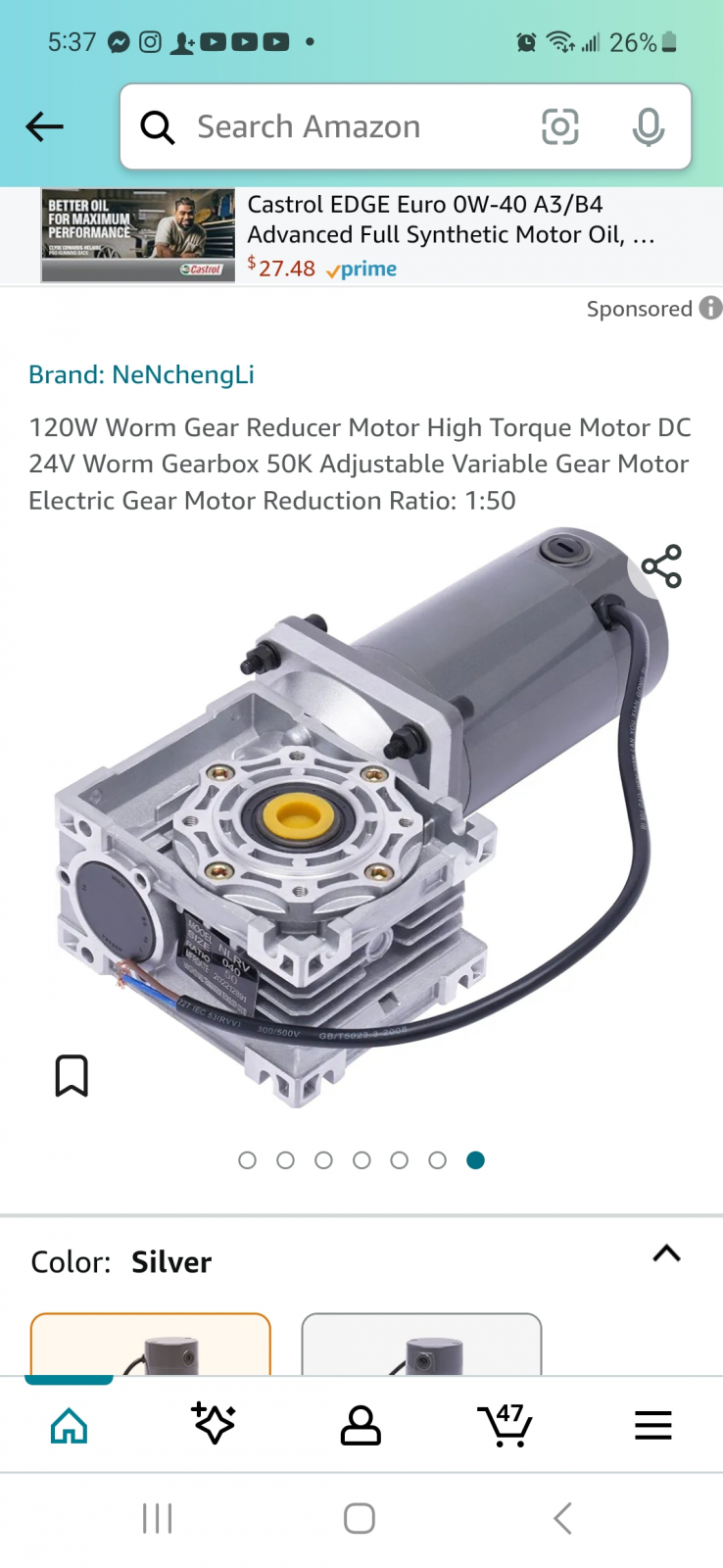 3DOF motor size?