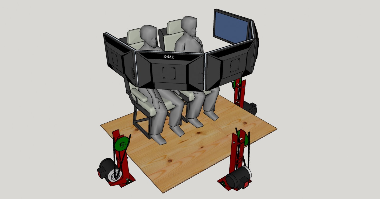 Two Seater, 180 View, 3 DOF Flight Sim Platform