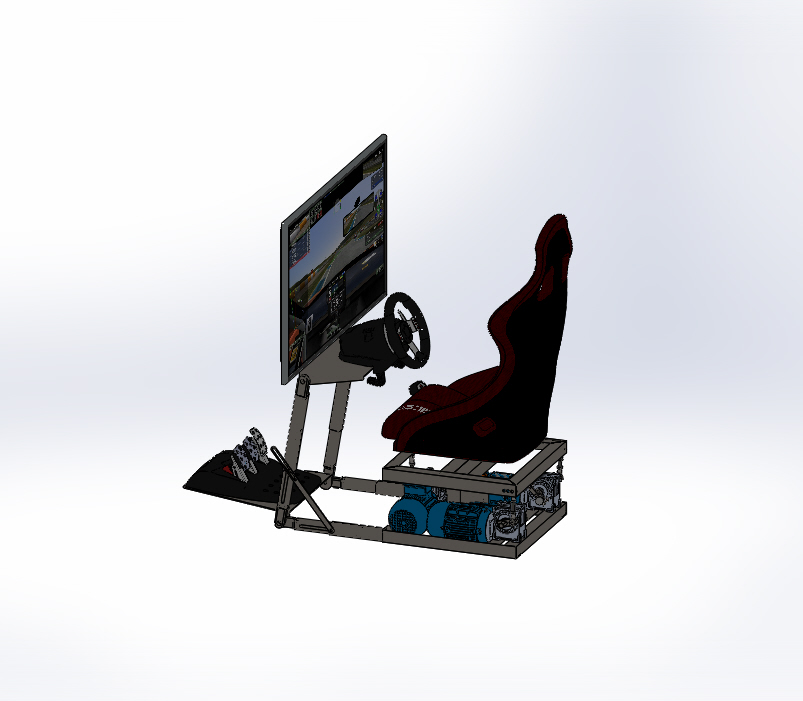 my new simulator 3dof with 3 ac motors even in beta. building