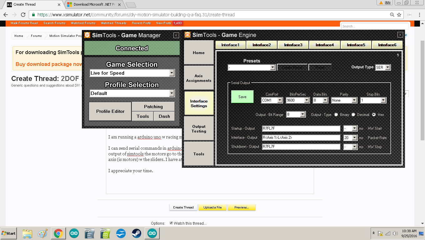 2dof Simtools Not Sending Correct Data To Racing Mat Arduino 4175