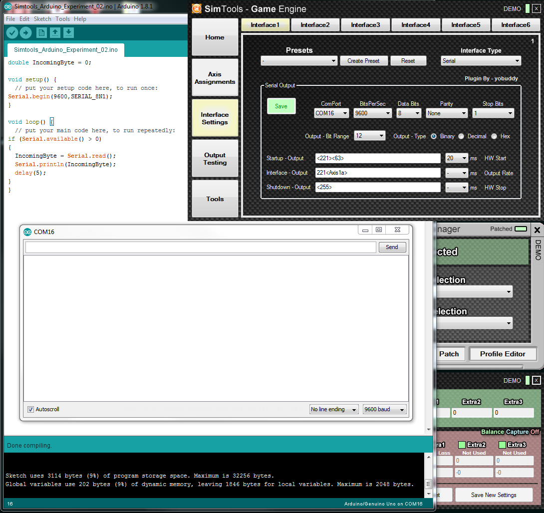 Question Sending Basic Simtools Motion Data To Arduino Via Serial Port