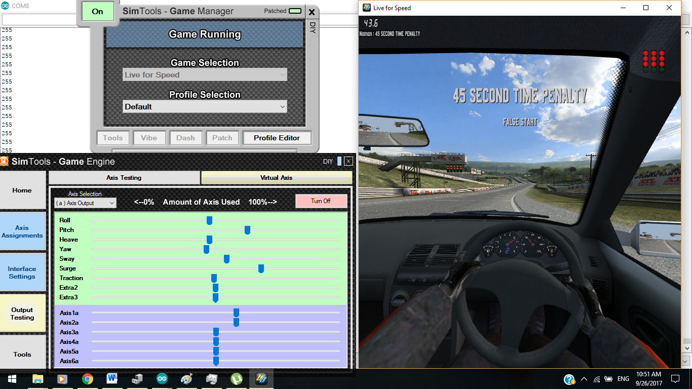 Question - Game Engine’s Axis values are not getting out to arduino via ...