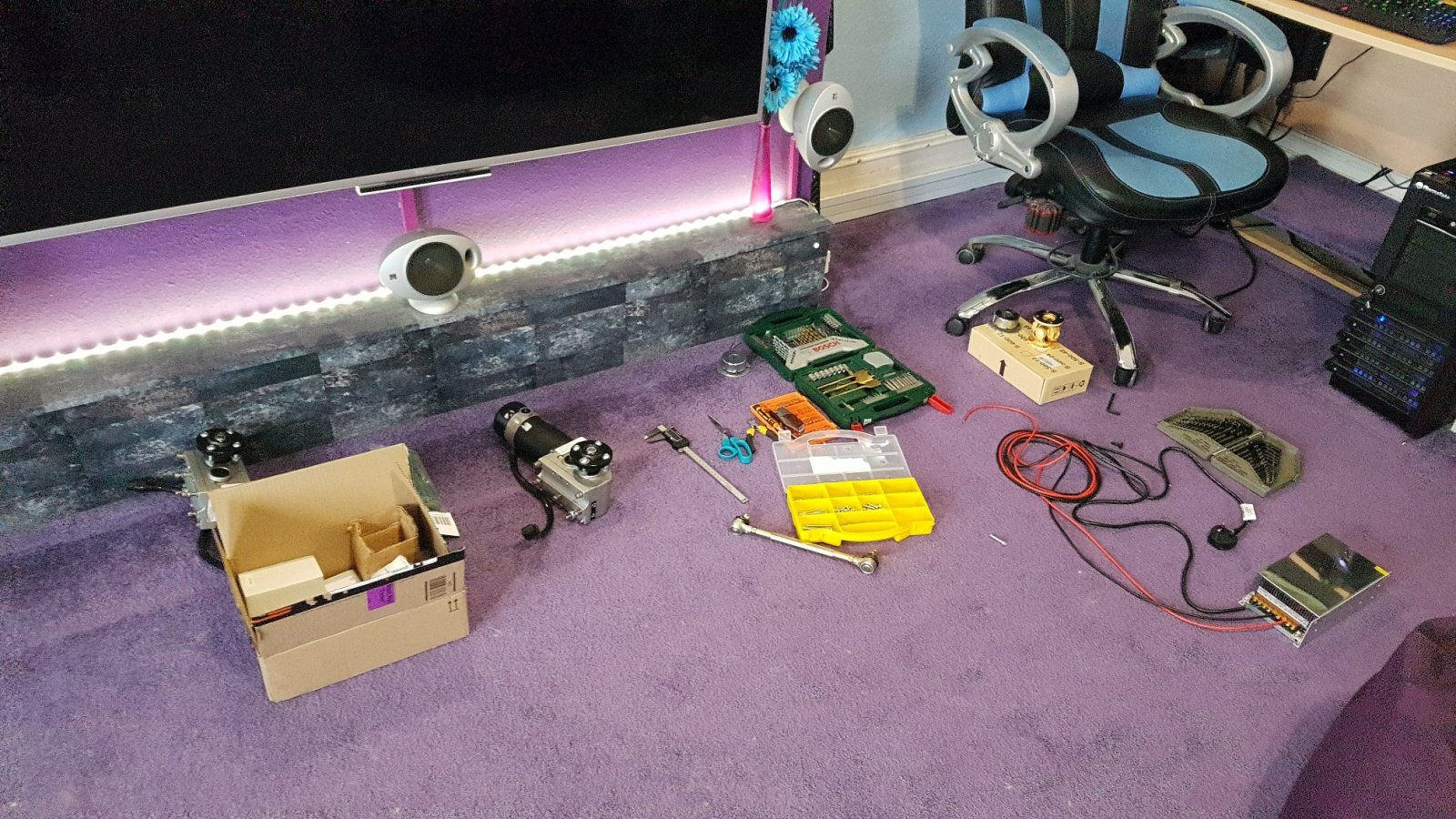 Showroom - 2DOF Compact Motion Sim using 24v wheelchair motors