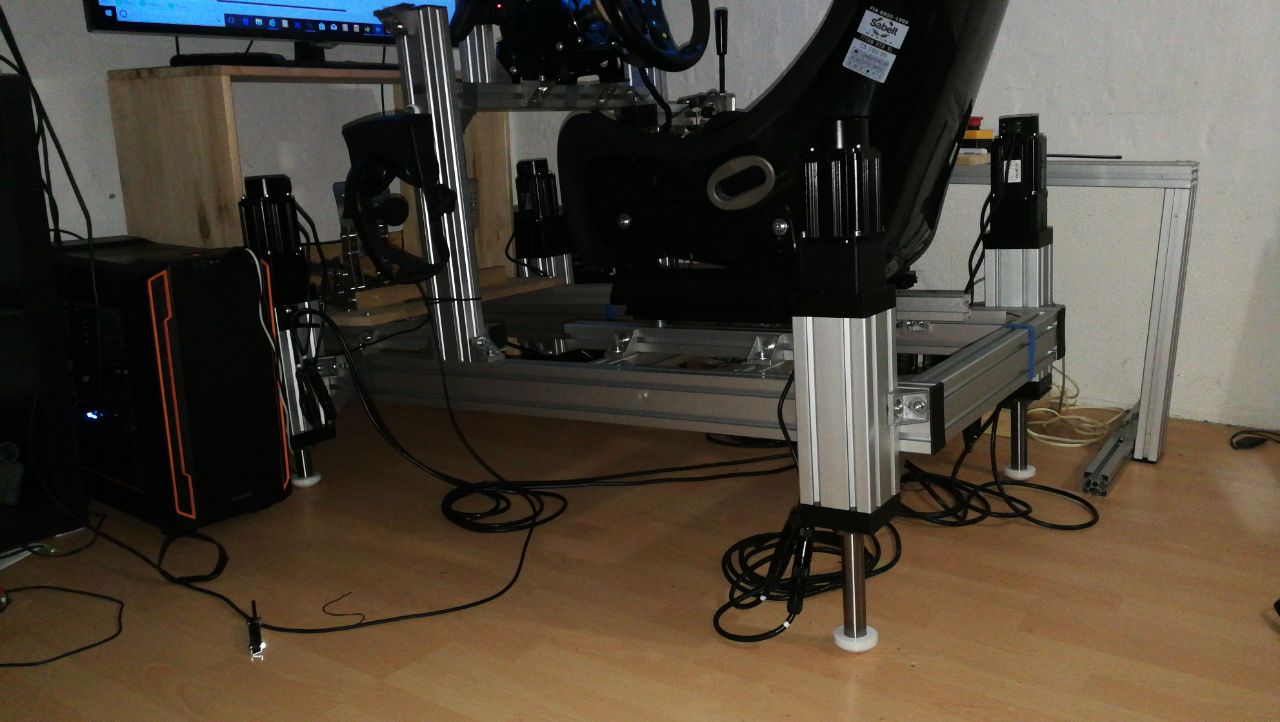 Showroom - DIY 3dof Dbox Style Rig with 4 x 750 Watt Linear Actuators ...