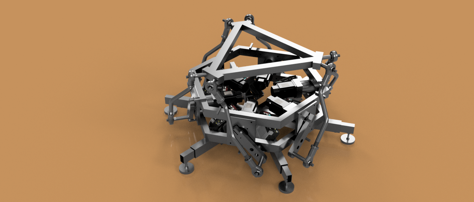6 DOF compact Sim with rotary actuators 6 DOF compact Sim with rotary actuators