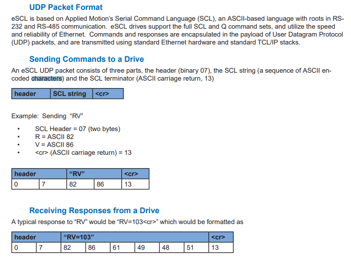 Network UDP data format