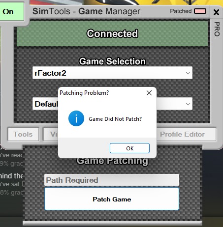 rFactor 2 won't patch