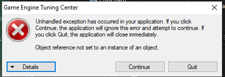 Bug - Simtools errors while loading