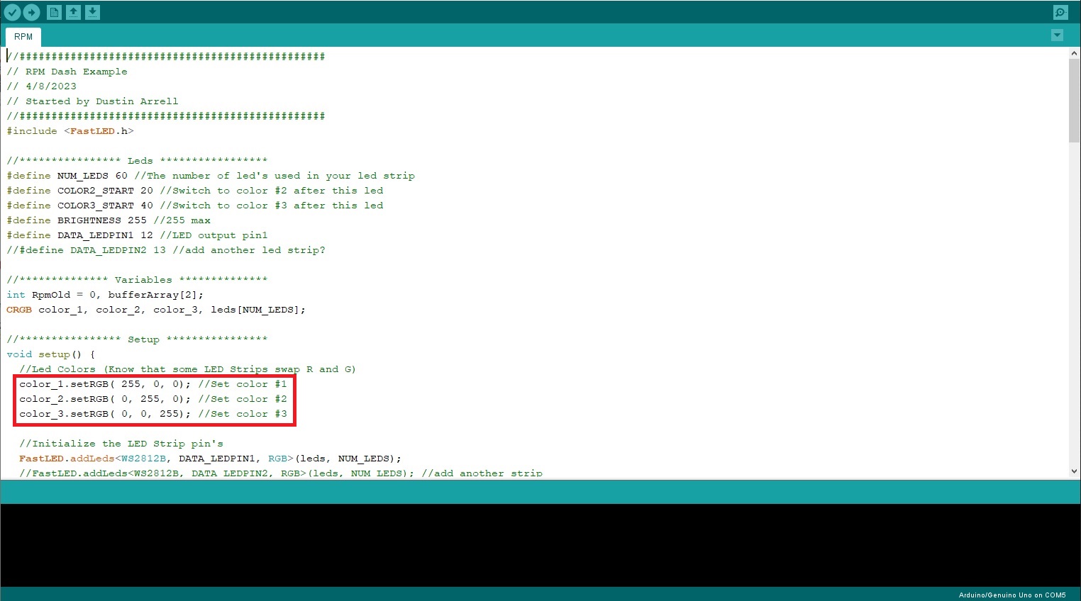 Tutorial Simtools V3 Rpm Dash Example With Arduino Sketch