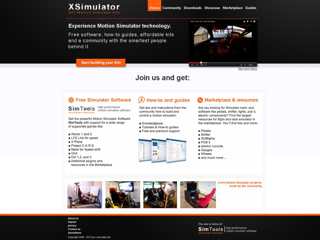 screendesign - XSimulator Motion Simulator