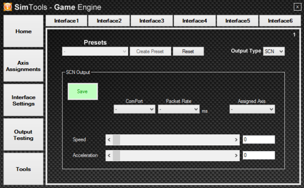 Setting A Scn Interface Xsimulator Motion Simulator 3599